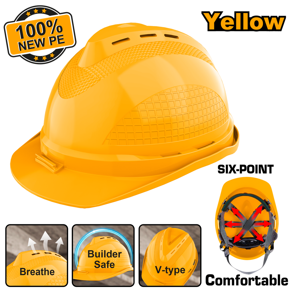 INGCO Comfortable, Six-Point Safety Helmet - HSH801, HSH802 & HSH804 ...